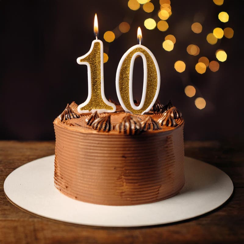 Birthday Cake, 10yo, AI Generated Stock Illustration - Illustration of ...