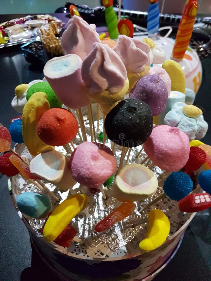 Birthday candies stock image. Image of cake, prepared - 104337691