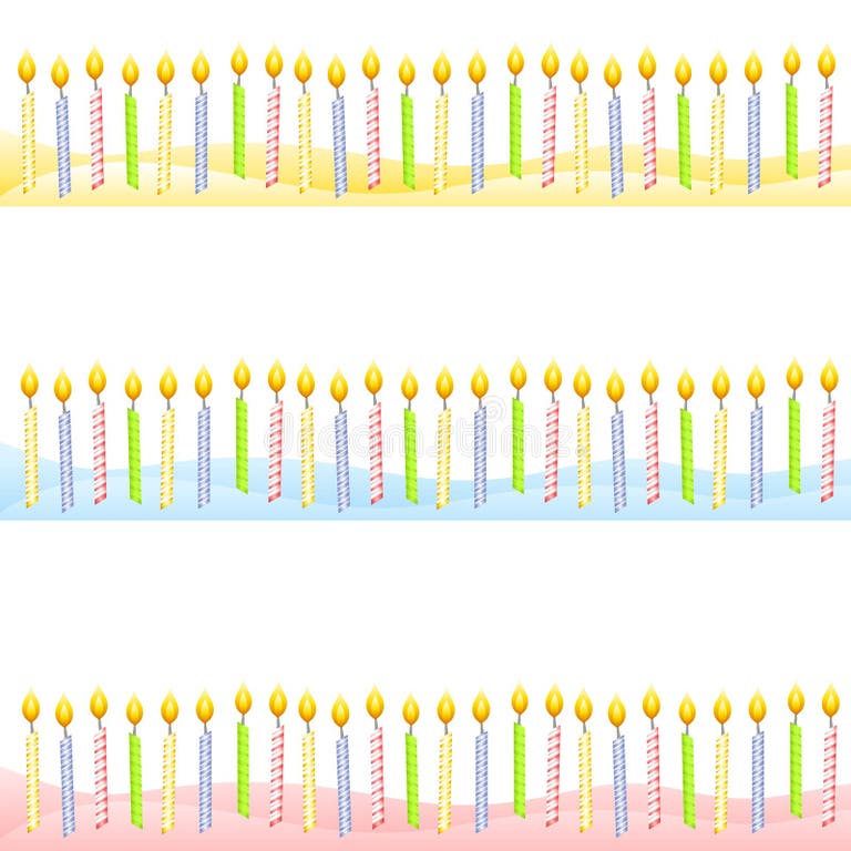 Birthday Candle Border Stock Illustrations – 2,950 Birthday Candle ...