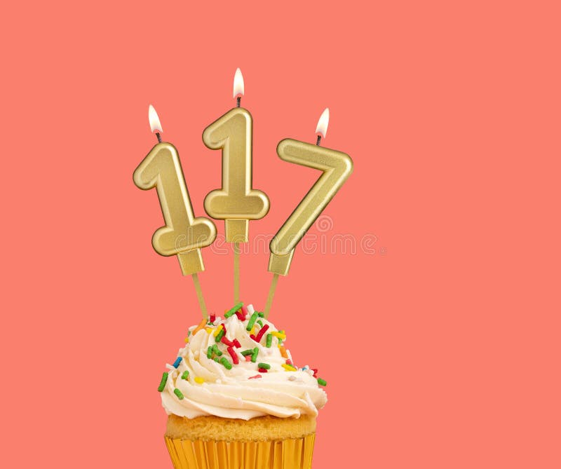 Birthday Candle and Cupcake - Number 117 Stock Illustration ...
