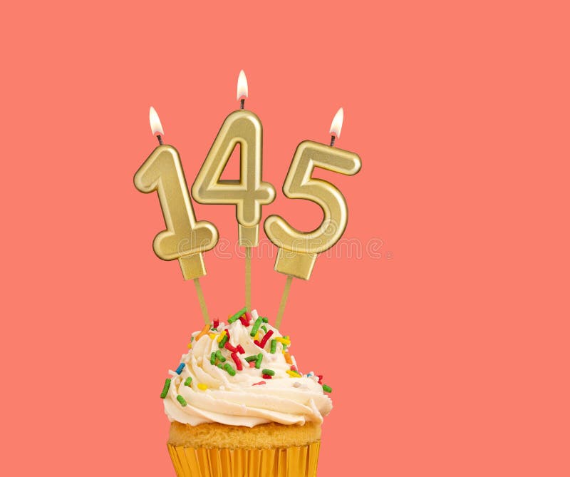 Birthday Candle and Cupcake - Number 145 Stock Illustration ...