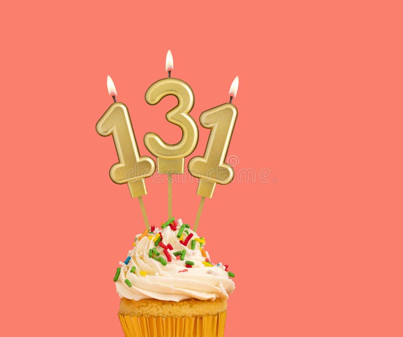 Birthday Candle and Cupcake - Number 131 Stock Illustration ...