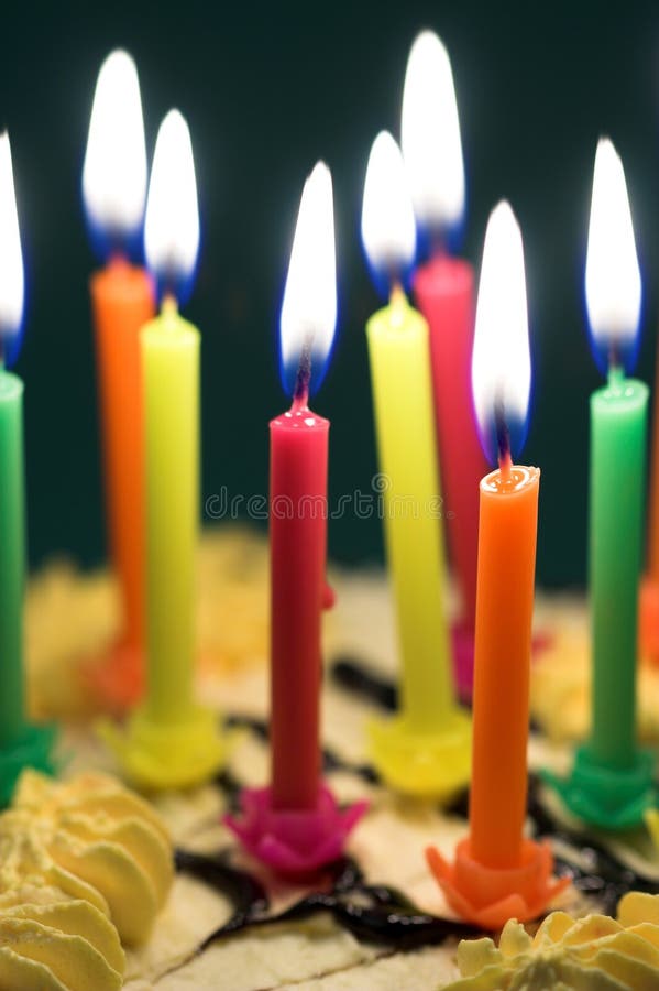 Birthday candles stock photo. Image of color, happy, fire - 8749304