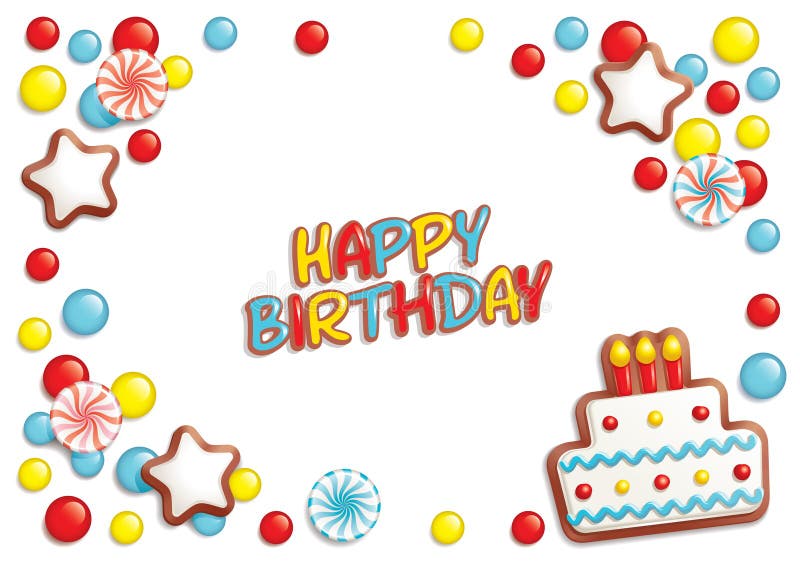 Birthday candy background stock vector. Illustration of stripe - 18690762