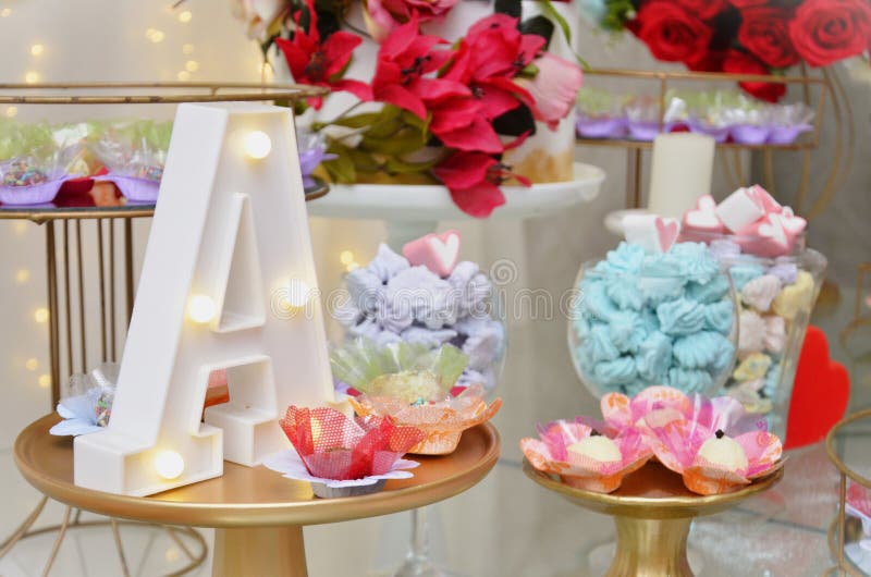 Letter Decorating Candy Table Birthday Party Stock Photos - Free ...