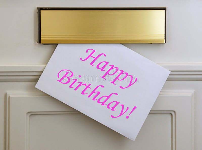 Birthday Card stock image. Image of letterbox, anniversary - 192566251