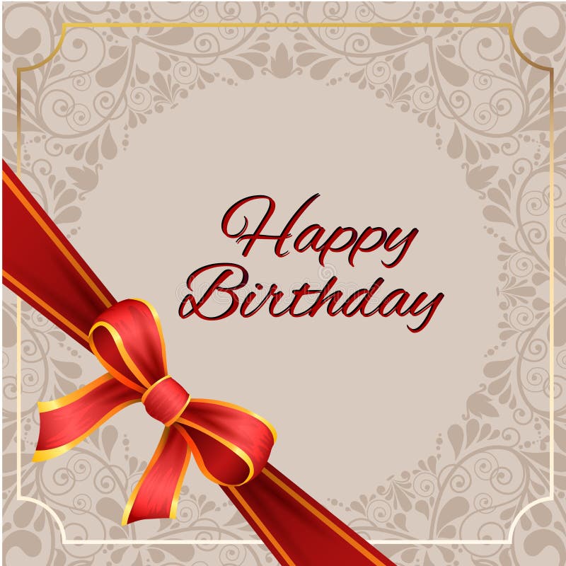 Birthday Card with Background Vector Design Stock Vector - Illustration ...