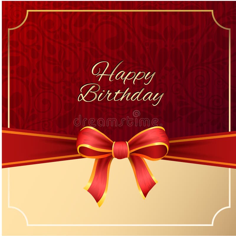 Birthday Card with Background Vector Design Stock Vector - Illustration ...
