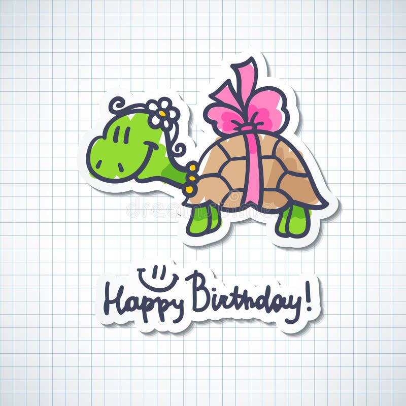 Birthday Turtle Stock Illustrations – 1,952 Birthday Turtle Stock ...