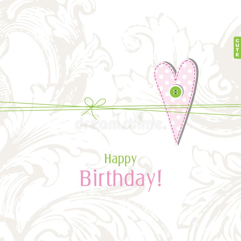 Birthday Card with Copy Space Stock Vector - Illustration of birthday ...