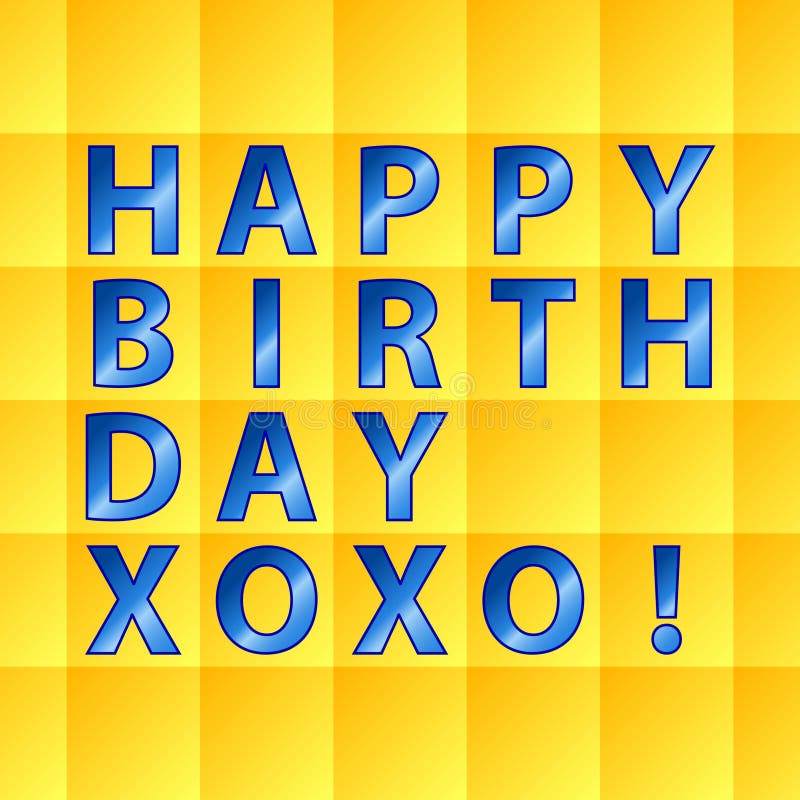 Birthday Card Yellow Squares Stock Illustrations – 227 Birthday Card ...