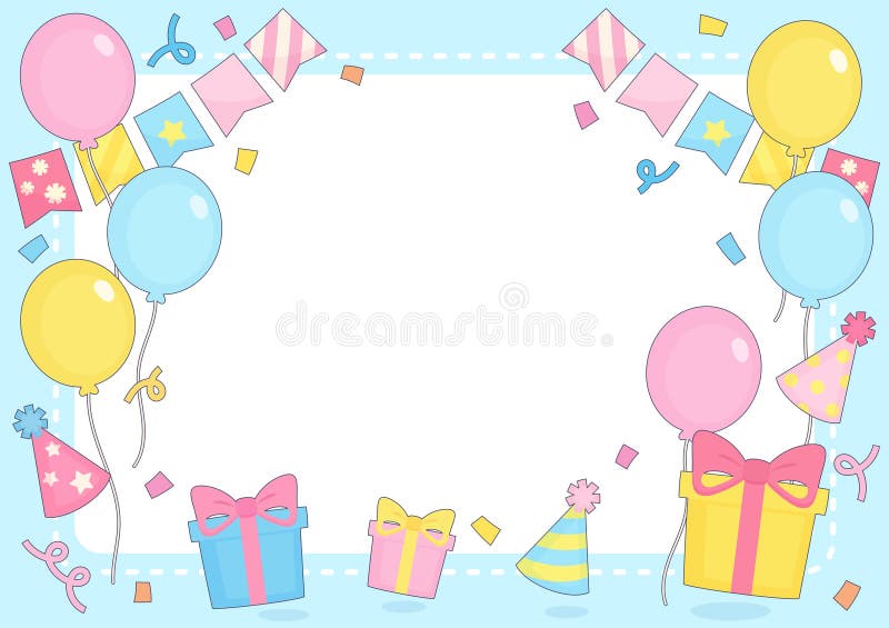 Birthday Celebration Frame 2 Stock Vector - Illustration of banner ...