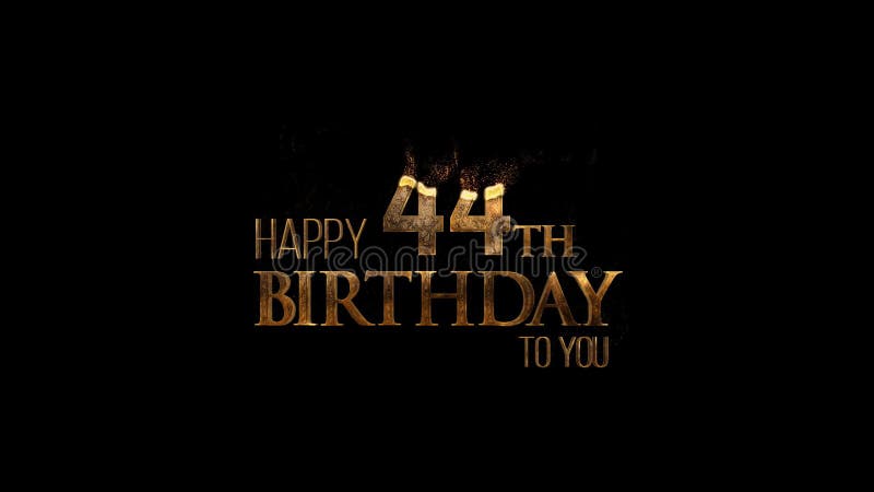 Congratulations on the 44th Birthday in Luxury Gold Style, Awarding ...