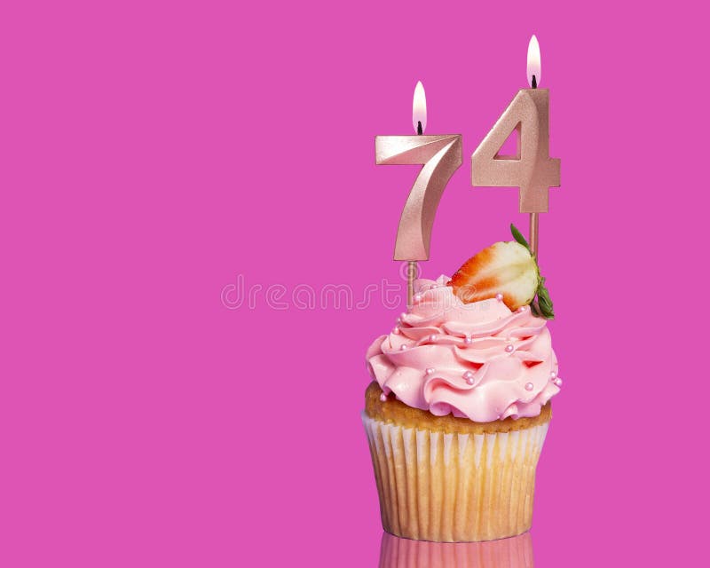 Birthday Cupcake with Candle Number 7 and Question Mark Stock Photo ...
