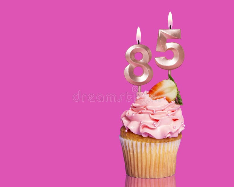 Birthday Cupcake with Candle Number 7 and Question Mark Stock Photo ...