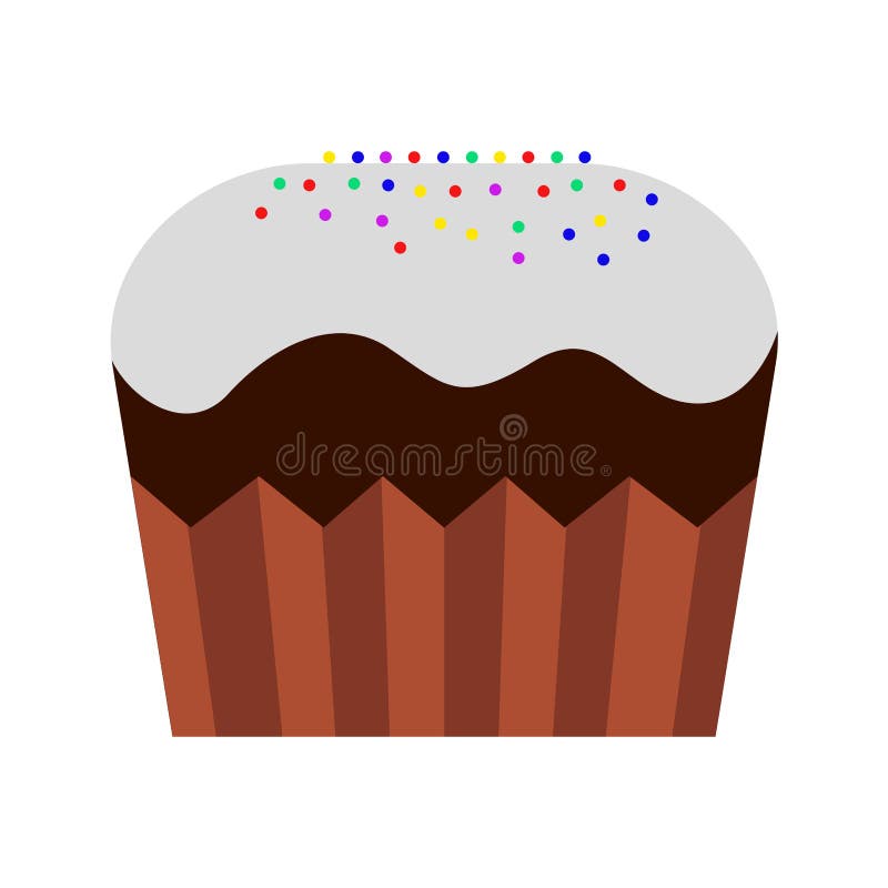 Birthday cupcake icon stock vector. Illustration of event - 112244026