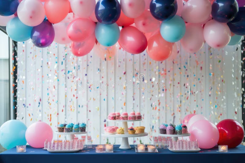 Birthday Decoration, Ai Generated Stock Illustration - Illustration of ...