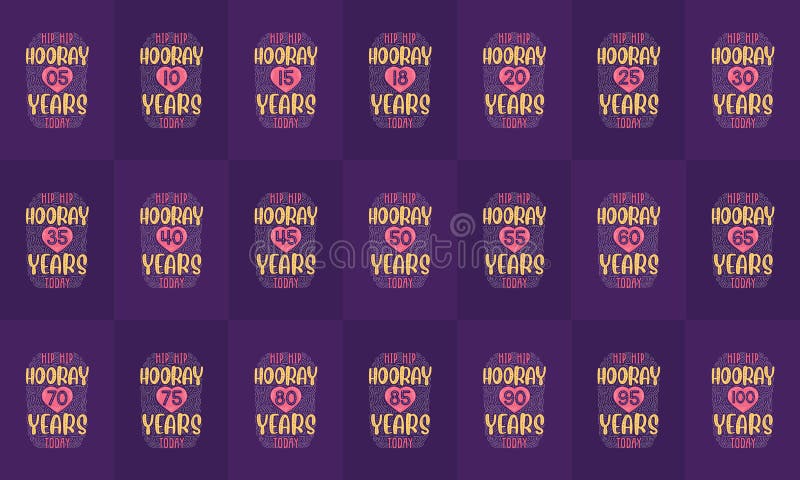 Birthday Design Mega Bundle. Set of 21 Birthday Quote Typography Bundle ...