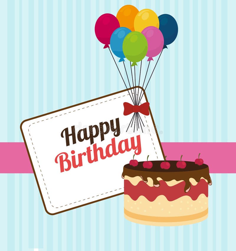 Birthday Design, Vector Illustration. Stock Vector - Illustration of ...