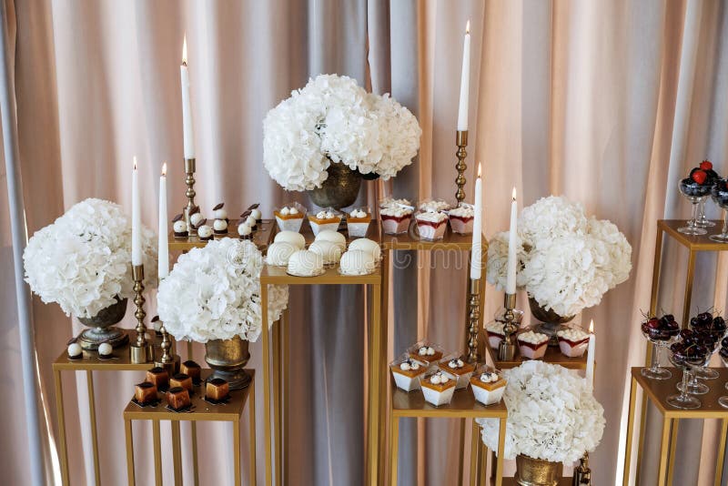 Cake table setup stock photo. Image of decor, baked - 314980020