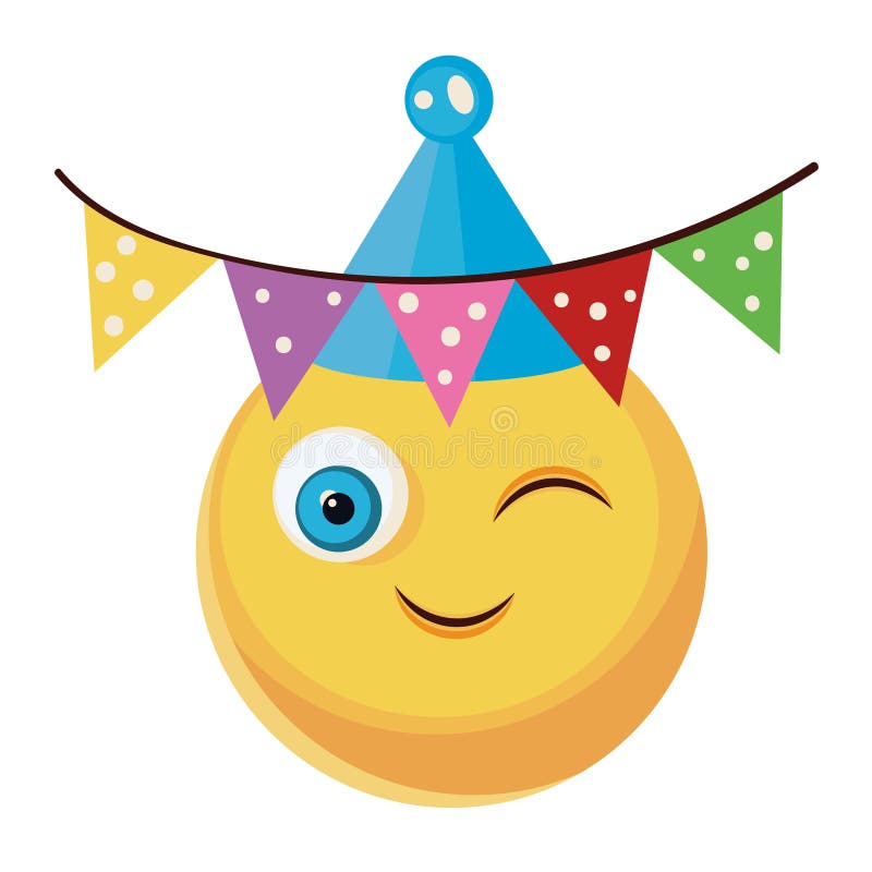 Birthday Emoji Party Celebration Stock Vector - Illustration of party ...