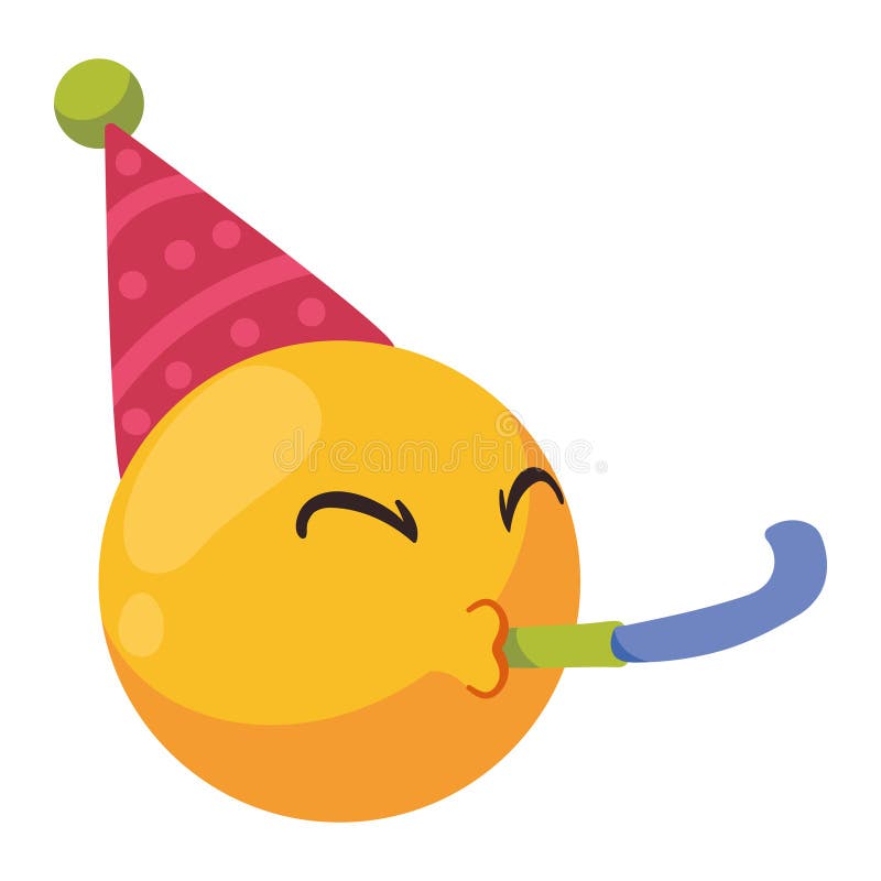 Birthday Emoji Party Celebration Stock Vector - Illustration of ...
