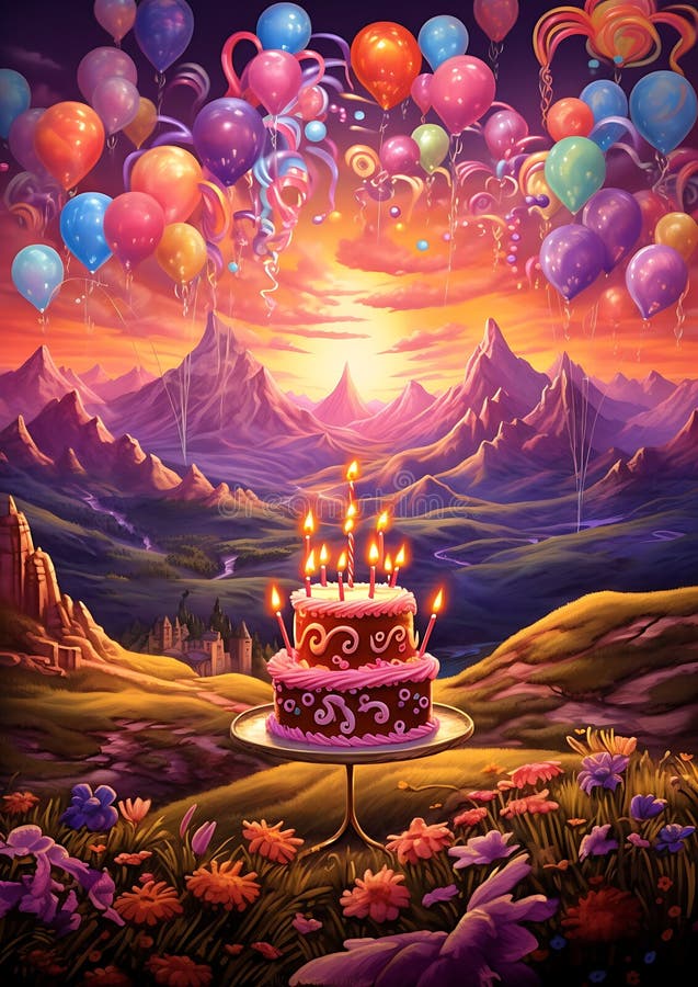 Birthday Extravaganza Illustrations Stock Illustration - Illustration ...