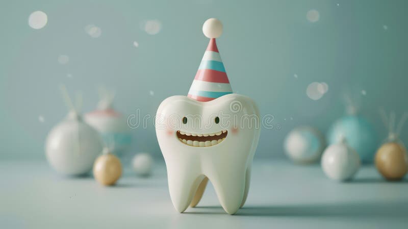 Birthday of the First Molar, Gift from Tooth Fairy. Generative AI Stock ...