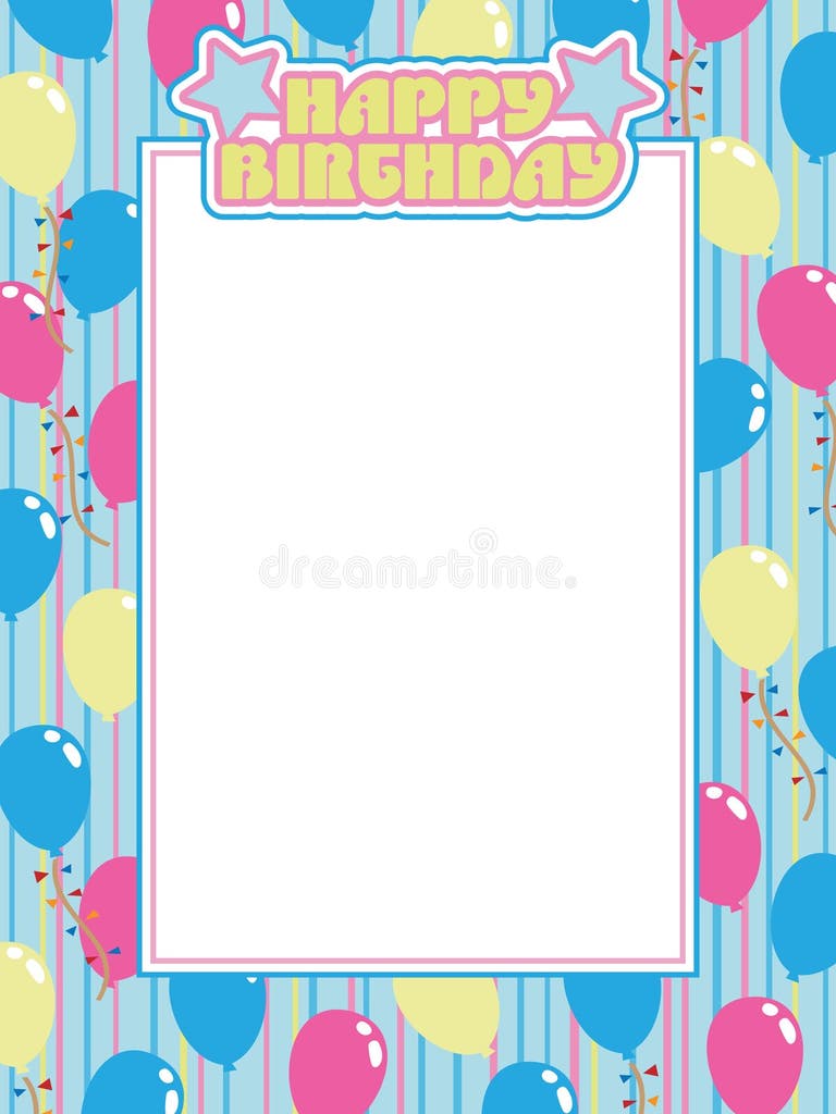Happy Birthday Frame Pink Stock Illustrations – 38,344 Happy Birthday ...