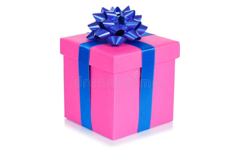 Present on a Pink Background Horizontal Copy Space Background with Gift ...