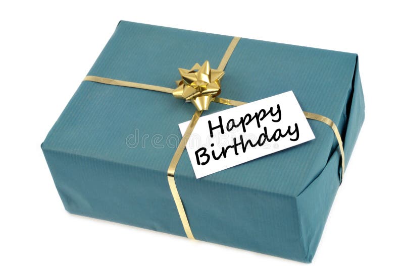 Birthday Gift on a White Background Stock Illustration - Illustration ...