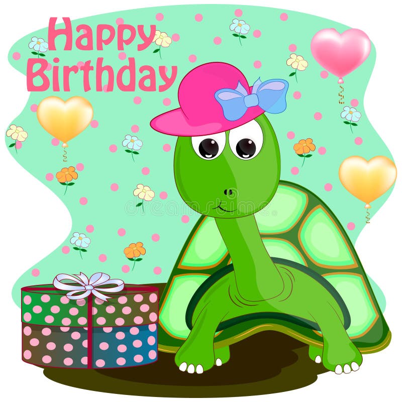 Happy Birthday Images Turtle Stock Illustrations – 426 Happy Birthday ...