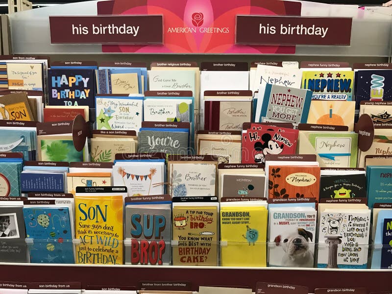 Birthday Greeting Cards at a Chains Store Editorial Image - Image of ...