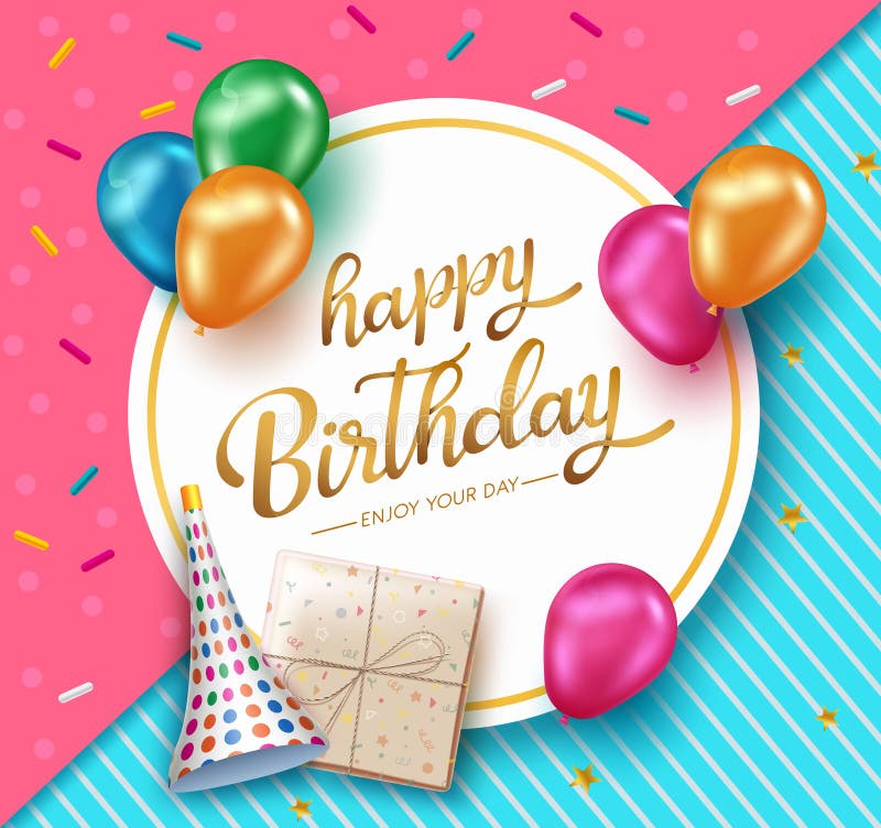 Happy Birthday Circle Design Stock Illustrations – 41,930 Happy ...