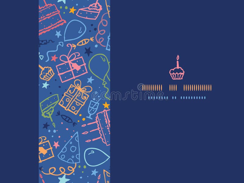 Birthday Horizontal Seamless Pattern Background Stock Vector ...