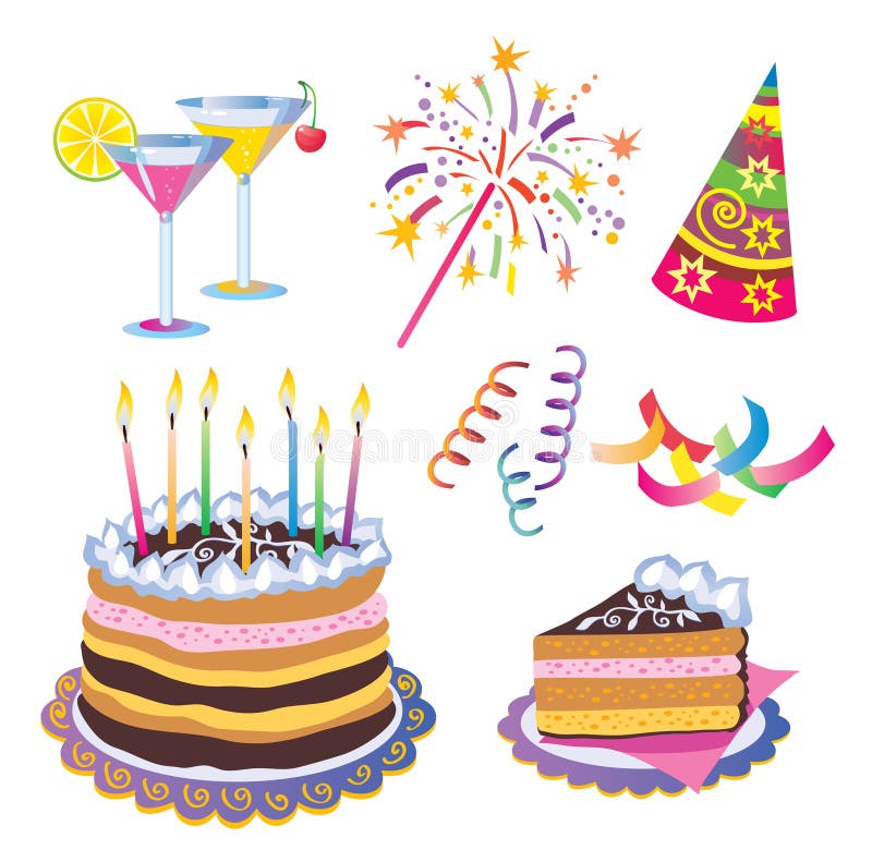 Birthday icons stock vector. Illustration of birthday - 7957065