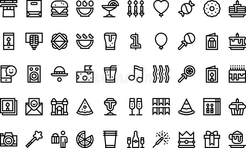 Birthday Icons High-Quality Vector Icons Collection with Editable ...