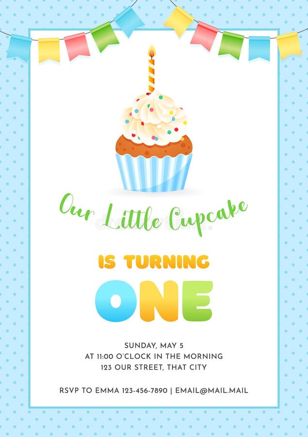 Birthday Invitation Turning One Stock Illustrations – 20 Birthday ...