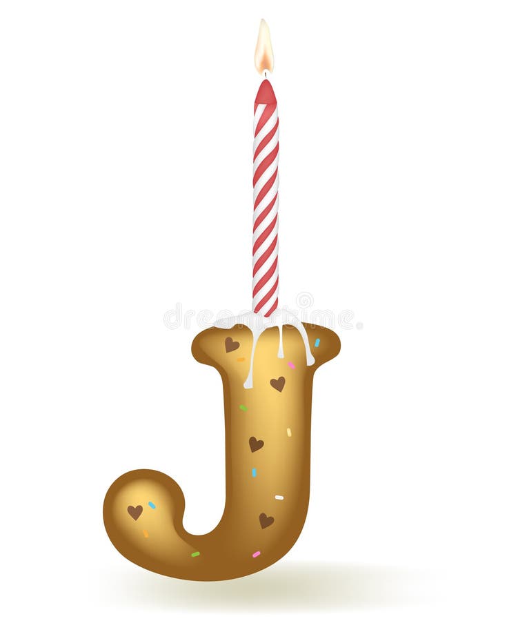 Birthday Letter J stock illustration. Illustration of name - 103350538