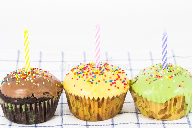Birthday mini muffin stock image. Image of buttercream - 40988487