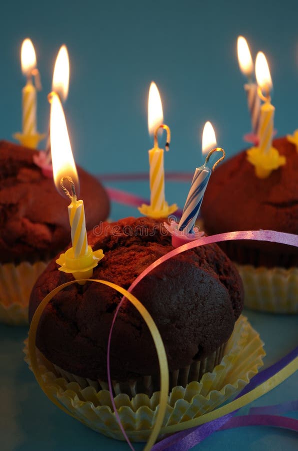 Birthday Muffin stock image. Image of cupcakes, cookies - 63994621
