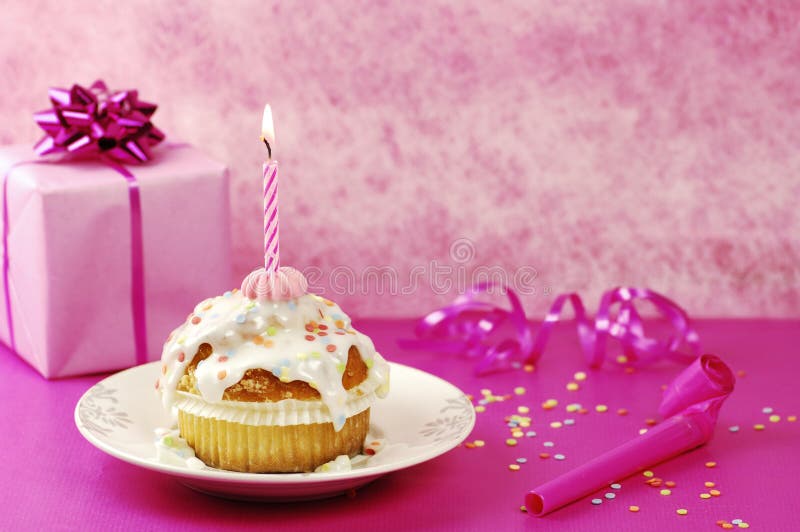 Birthday Muffin stock image. Image of muffin, goods, baking - 30821911