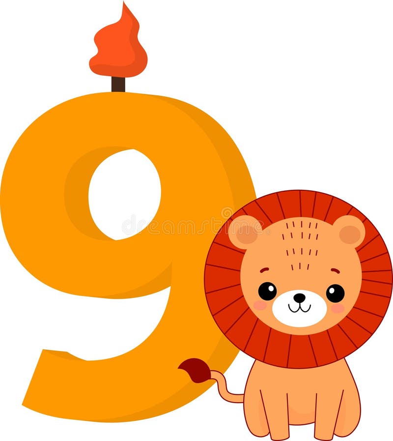 Birthday Number, with Lion Theme, Birthday Candle, with Numbers, Number ...