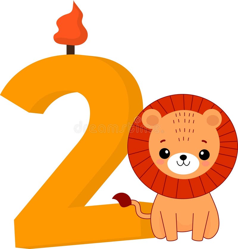 Birthday Number, with Lion Theme, Birthday Candle, with Numbers, Number ...