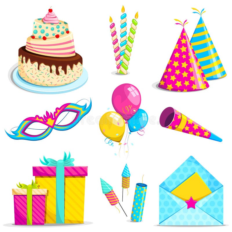 Happy Birthday Invitation.Birthday Greeting Card with Gifts and ...