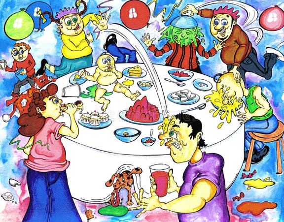 Birthday Mess Party Stock Illustrations – 4,361 Birthday Mess Party ...