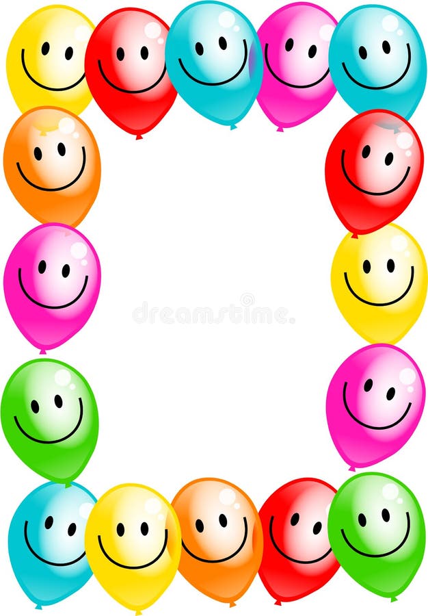 Balloon border stock illustration. Illustration of colors - 8782472
