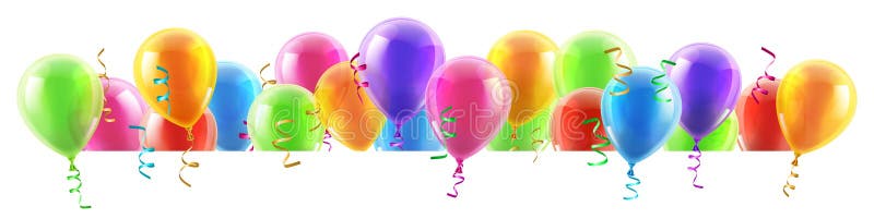 Birthday Balloon Round Border Stock Illustrations – 2,046 Birthday ...