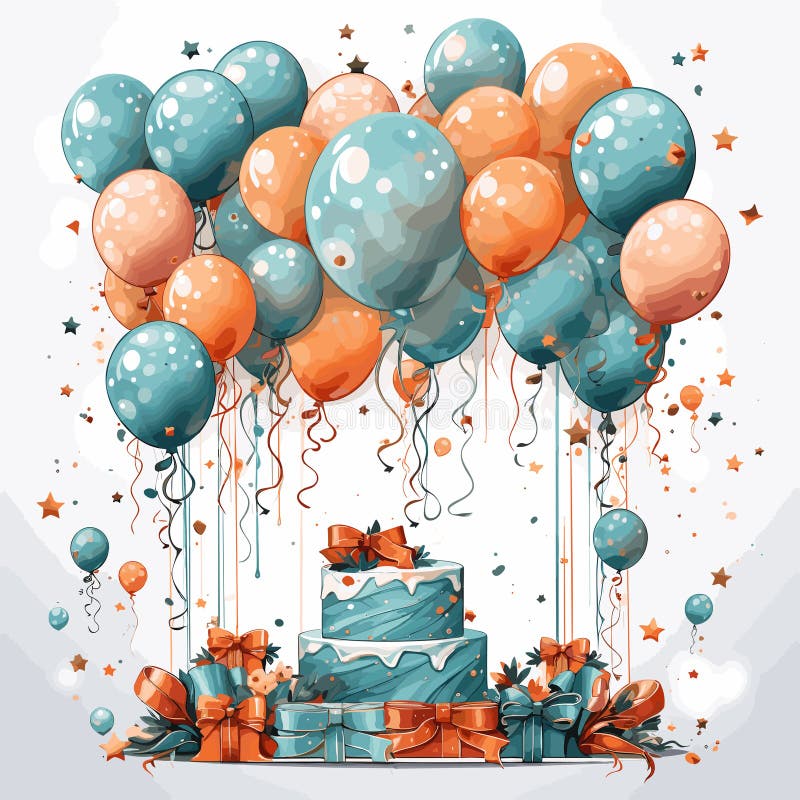 Birthday Party Hand-drawn Comic Illustration. Birthday Party. Vector ...