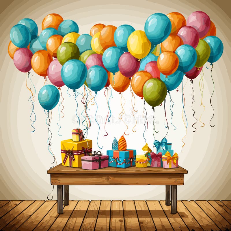 Birthday Party Hand-drawn Comic Illustration. Birthday Party. Vector ...